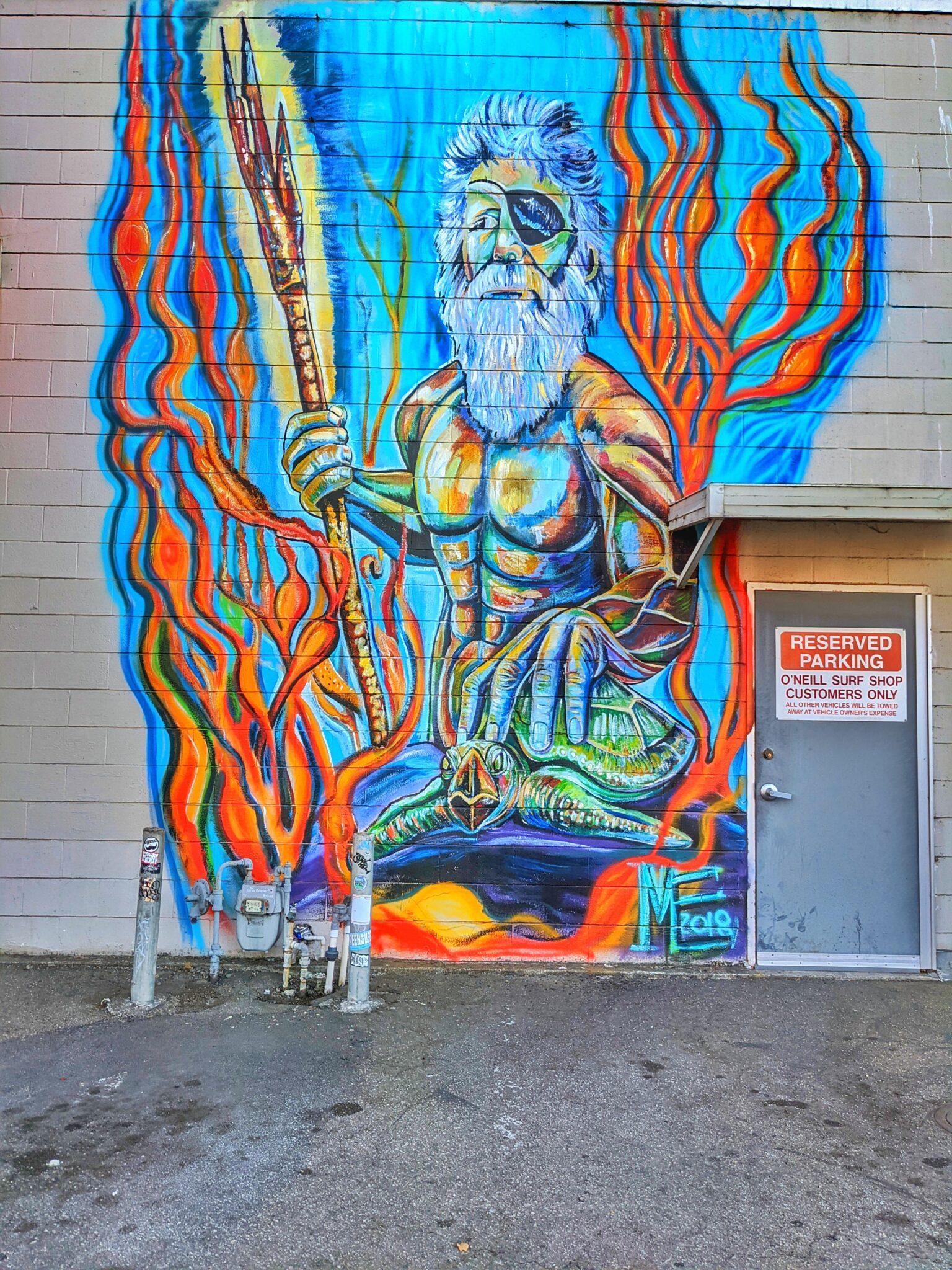 Jack as Poseidon - Santa Cruz Murals