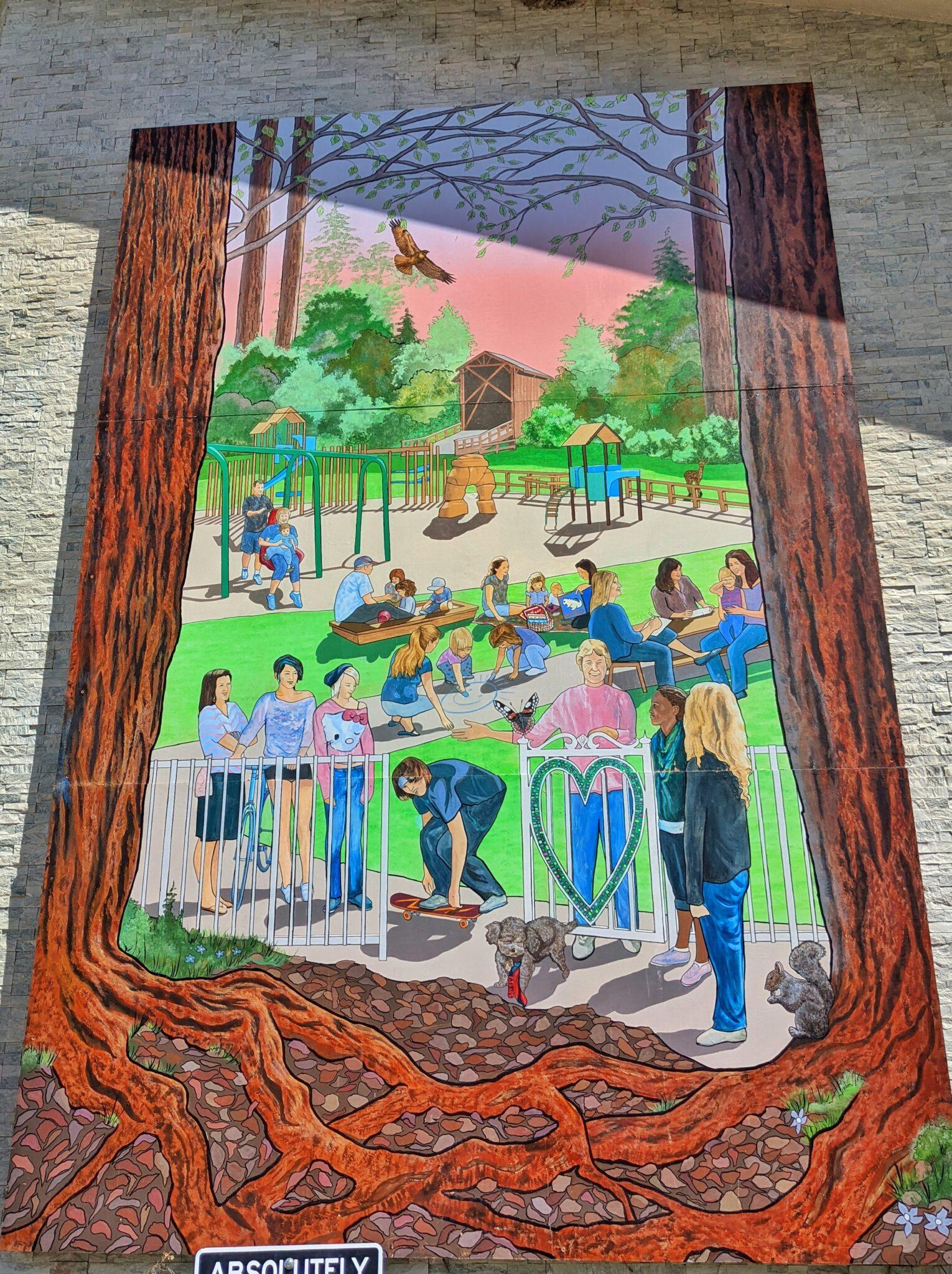 Mountain Community Resouces Mural - Santa Cruz Murals