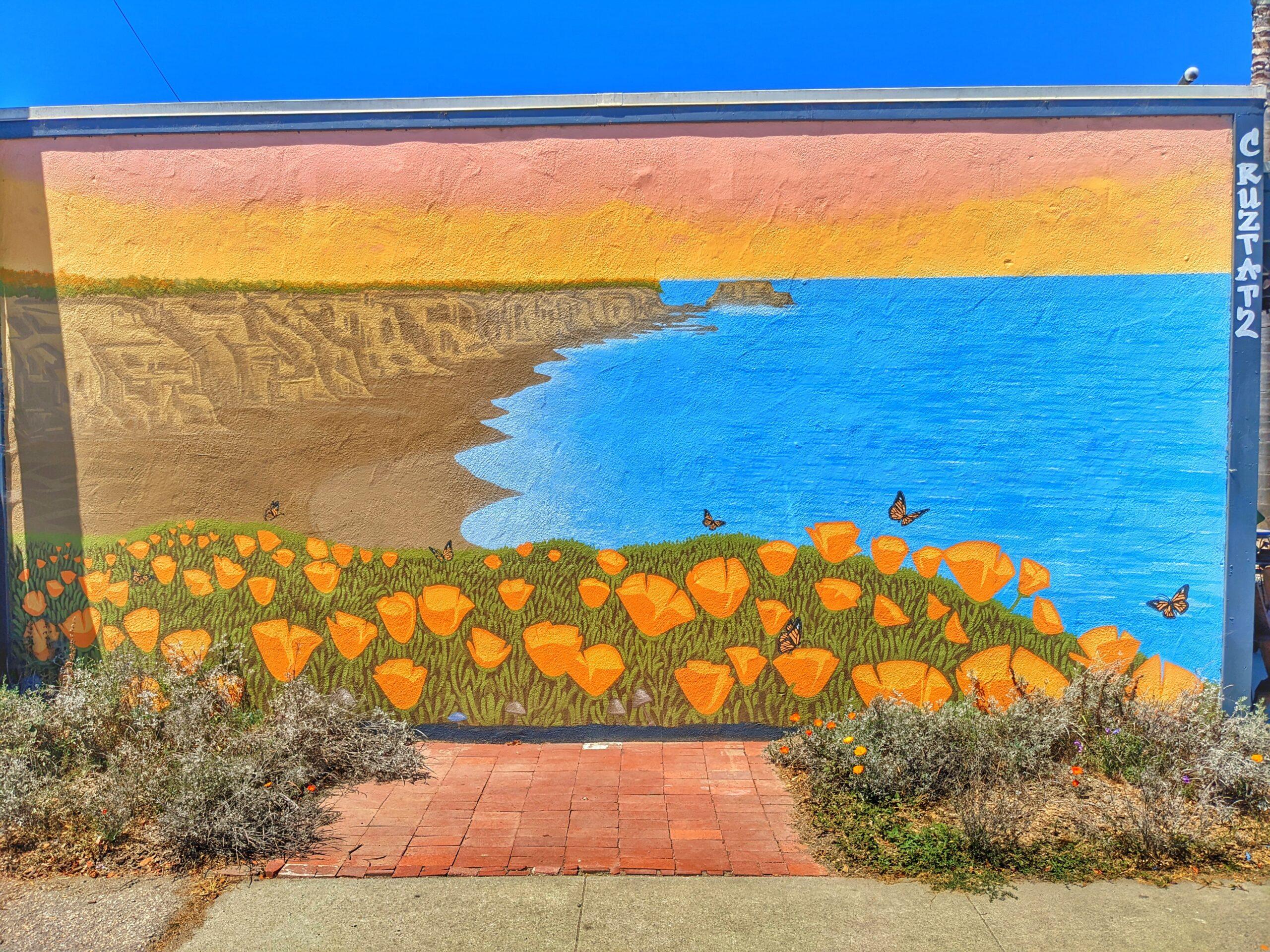 Little Red Door Thrift Mural - Santa Cruz Murals